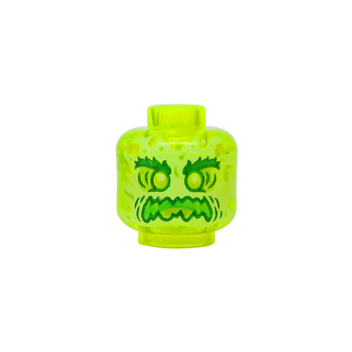 LEGO Transparent Neon Green Head with Yellowish Green Ghost Face (3626 ...
