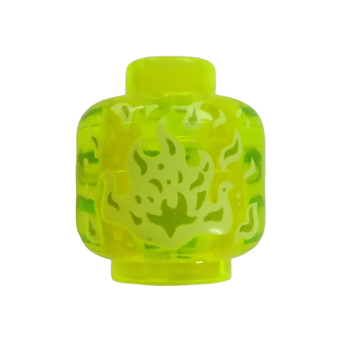 LEGO Transparent Neon Green Head with Yellowish Green Ghost Face (3626 ...