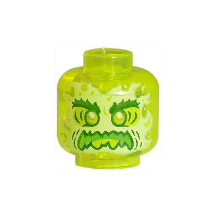 LEGO Transparent Neon Green Head with Yellowish Green Ghost Face (3626 ...