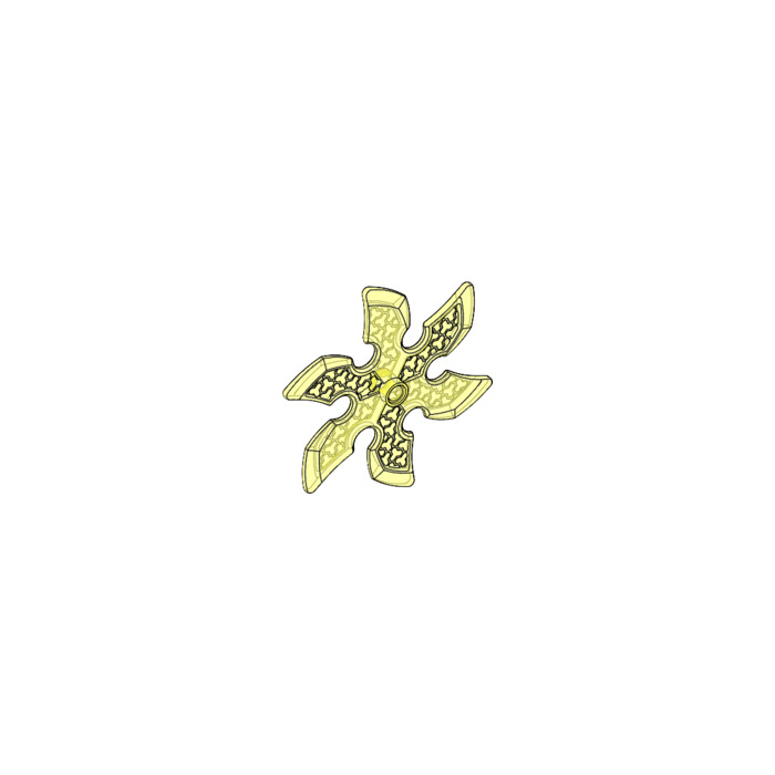 LEGO Transparent Neon Green Shuriken Throwing Star (Large) (41125 ...