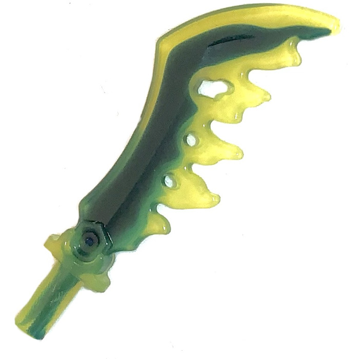 LEGO Sword with Serrated Blade with Marbled Dark Green (19858) | Brick Owl