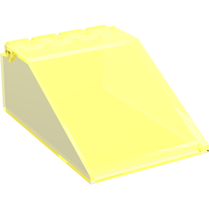 LEGO Transparent Neon Green Windscreen 6 x 4 x 2 Canopy (4474 / 30066 ...
