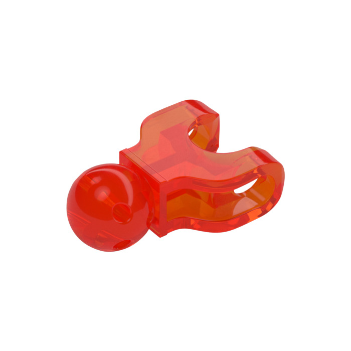 LEGO Transparent Neon Reddish Orange Arm / Leg with Ball Joint and Ball ...