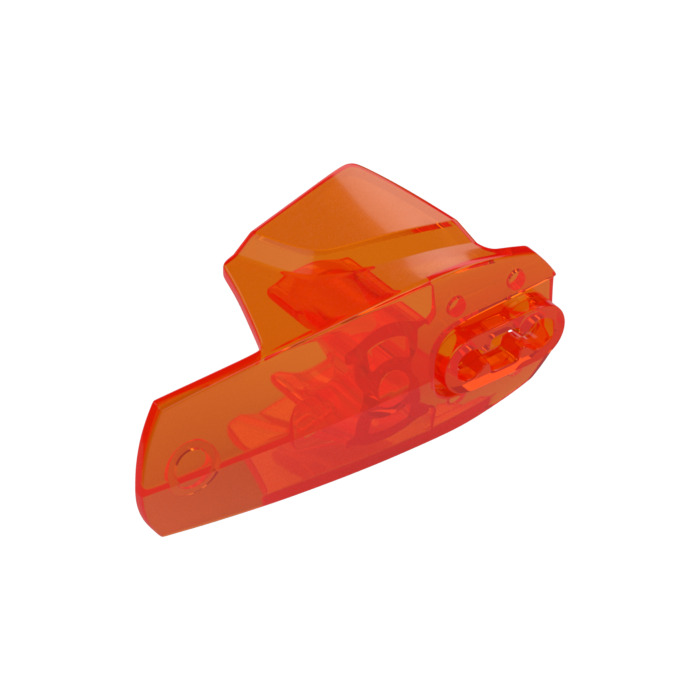 LEGO Transparent Neon Reddish Orange Armor with Ball Joint Socket Size ...