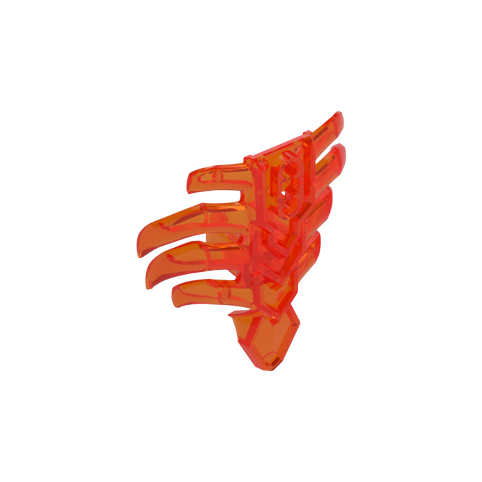 LEGO Transparent Neon Reddish Orange Bionicle Spine Armor (20473 ...