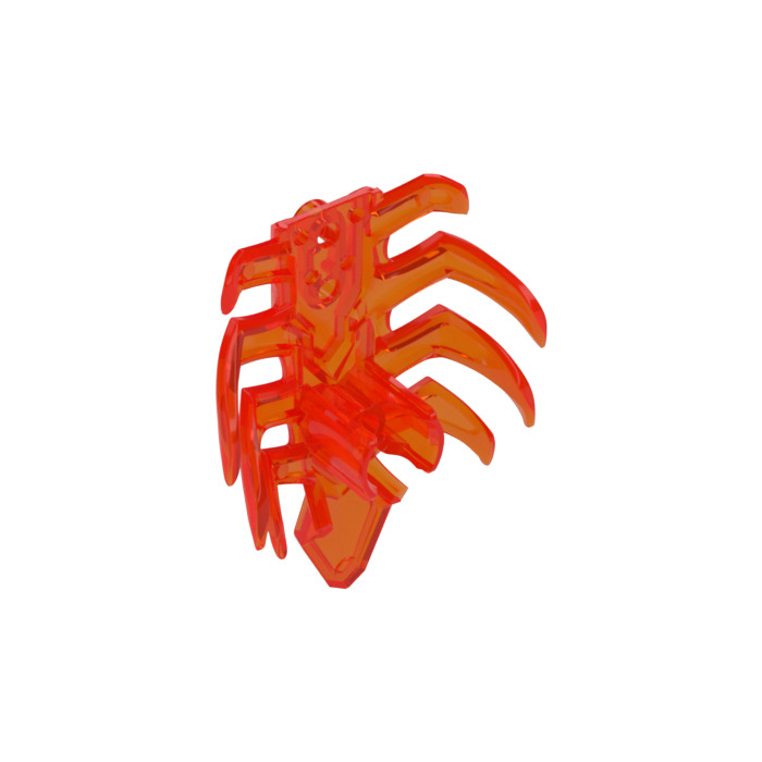 LEGO Transparent Neon Reddish Orange Bionicle Spine Armor (20473 ...