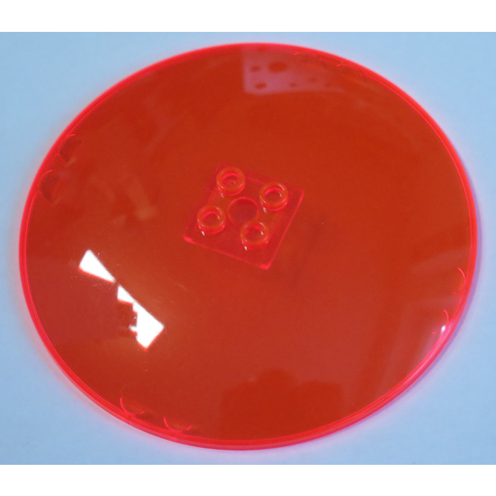 LEGO Transparent Neon Reddish Orange Dish 10 x 10 (Hollow Studs) (19725 ...
