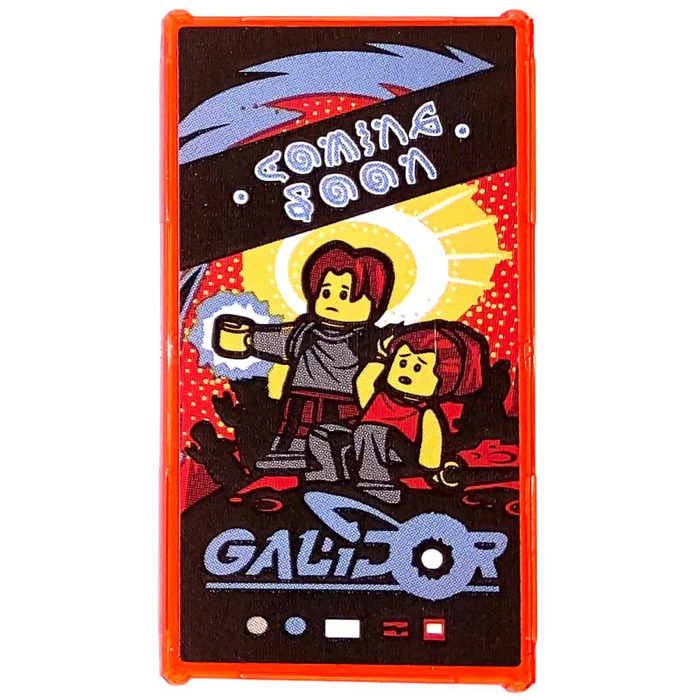 LEGO Glass for Window 1 x 4 x 6 with Coming soon Galidor Sticker (6202 ...