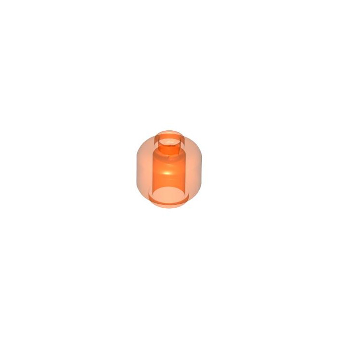 LEGO Transparent Neon Reddish Orange Minifigure Head (3626 / 88475 ...