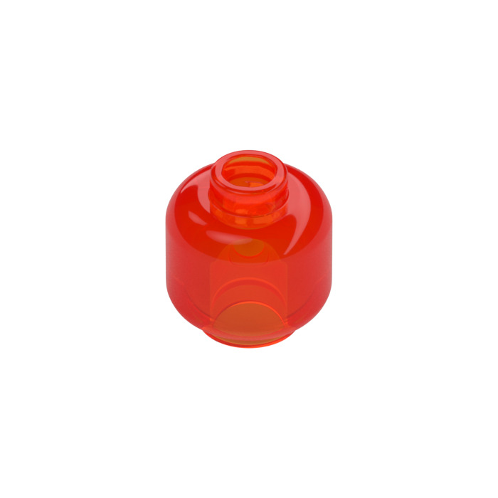 LEGO Transparent Neon Reddish Orange Minifigure Head (3626 / 88475 ...