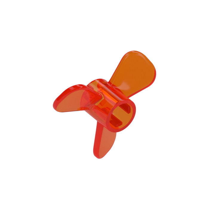 LEGO Transparent Neon Reddish Orange Propeller with 3 Blades and Axle ...