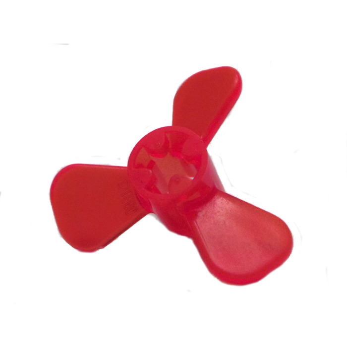 LEGO Transparent Neon Reddish Orange Propeller with 3 Blades and Axle ...