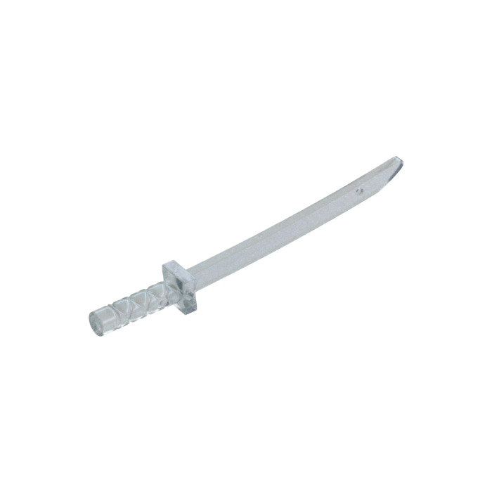 LEGO Transparent Opal Katana with Square Guard and Capped Pommel (21459 ...