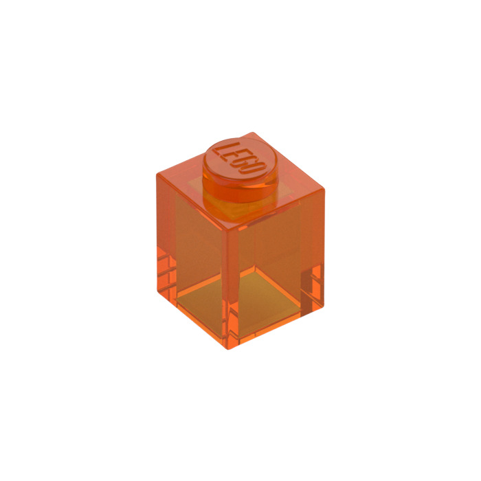 LEGO Transparent Orange Brick 1 x 1 (3005 / 30071) | Brick Owl - LEGO ...