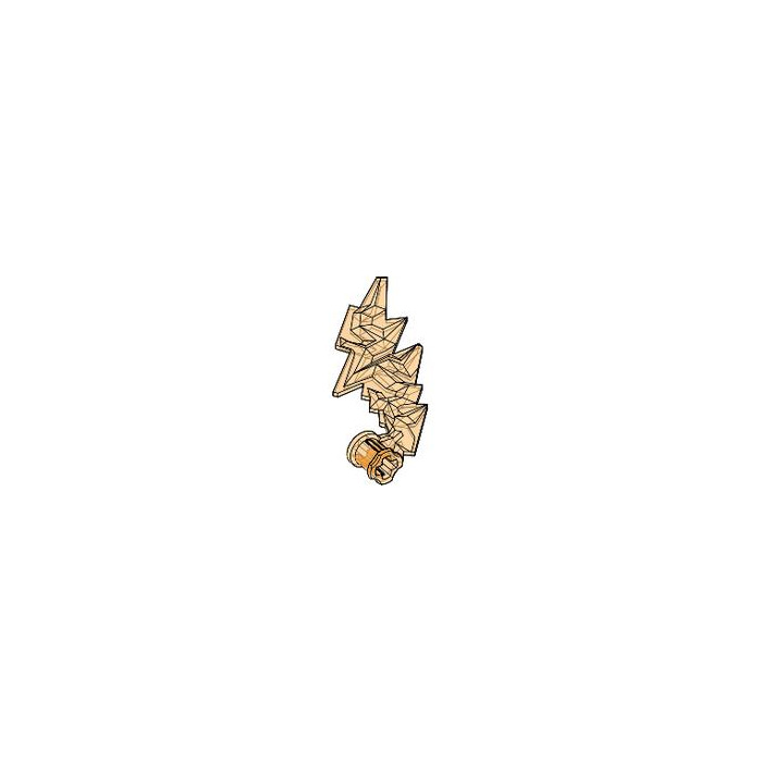 LEGO Transparent Orange Lightning Bolt with Axle Hole (2149) | Brick ...