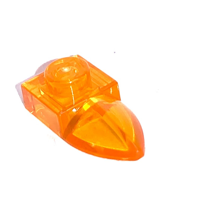 LEGO Transparent Orange Plate 1 x 1 with Tooth (49668) | Brick Owl