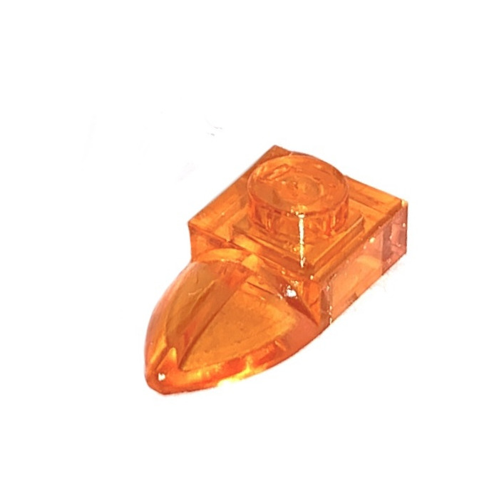 LEGO Transparent Orange Plate 1 x 1 with Tooth (49668) | Brick Owl