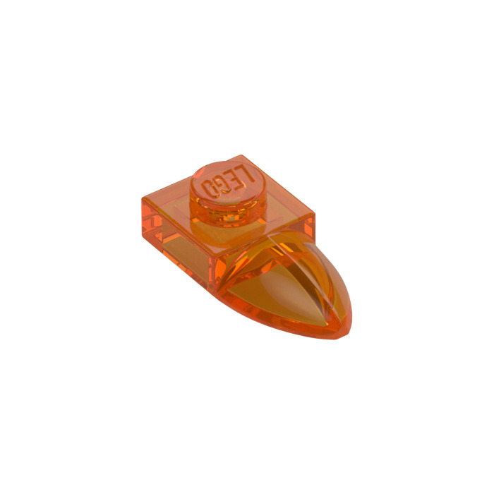 LEGO Transparent Orange Plate 1 x 1 with Tooth (49668) | Brick Owl