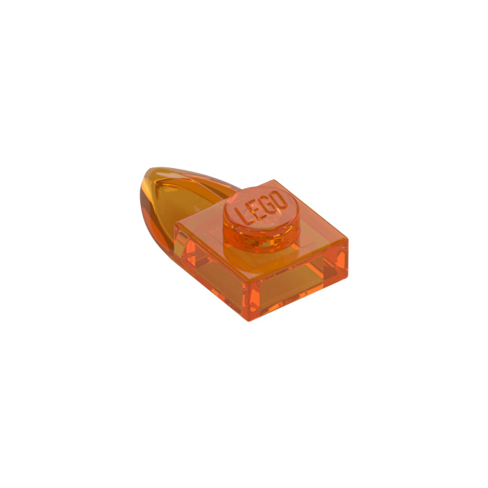 LEGO Transparent Orange Plate 1 x 1 with Tooth (49668) | Brick Owl