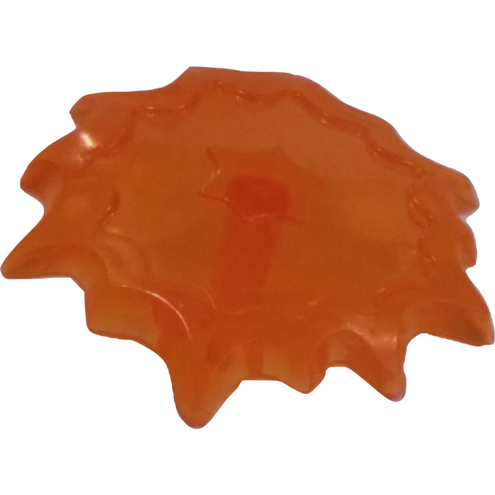 LEGO Transparent Orange Power Burst Shield (Large) with Bar End | Brick ...
