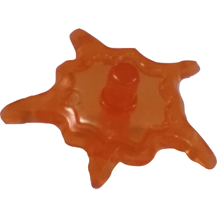 LEGO Transparent Orange Power Burst Shield (Small) with Bar Ends ...