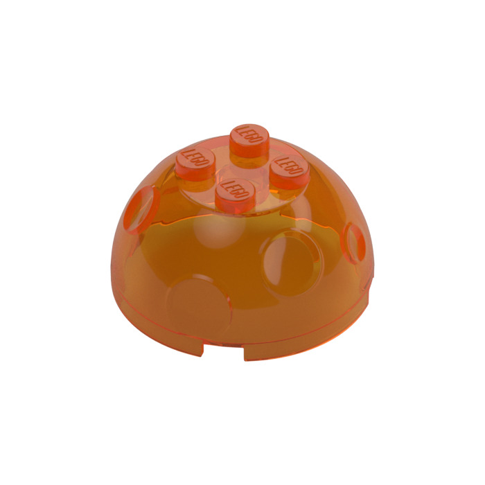 LEGO Transparent Orange Rock 4 x 4 Arctic Globe Top (30286) | Brick Owl ...