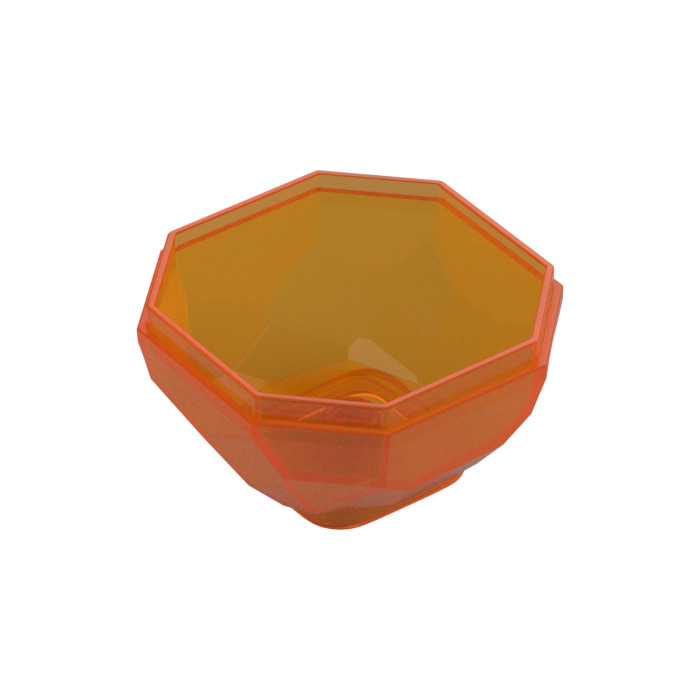 LEGO Transparent Orange Rock 4 x 4 Boulder Bottom (30294 / 42291 ...