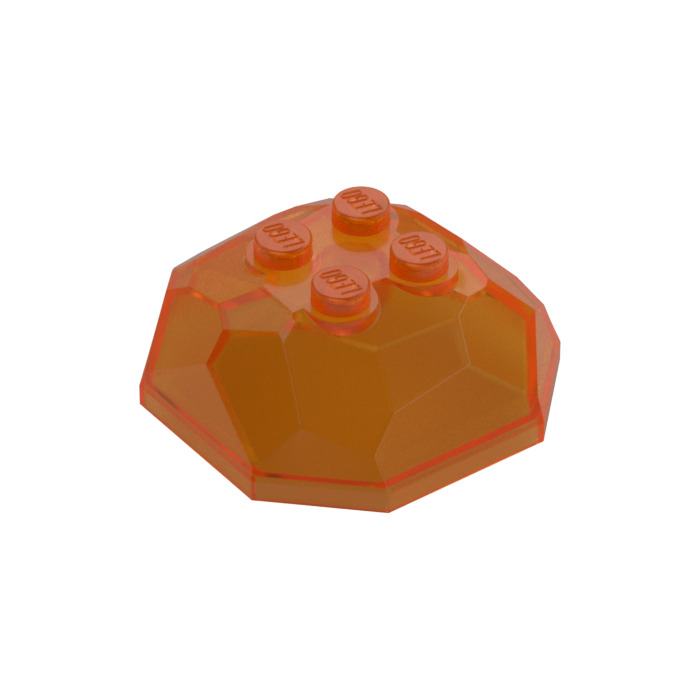 LEGO Transparent Orange Rock 4 x 4 Boulder Top (30293 / 42284) | Brick Owl