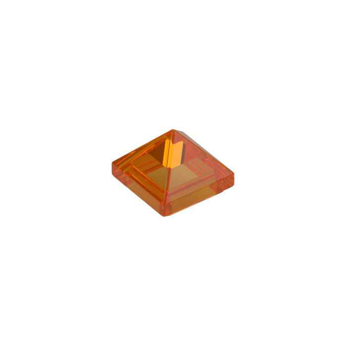 LEGO Transparent Orange Slope 1 x 1 x 0.7 Pyramid (22388 / 35344 ...
