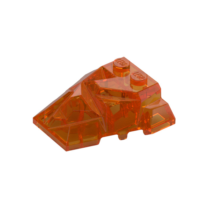 LEGO Transparent Orange Wedge 4 x 4 with Jagged Angles (28625 / 64867 ...