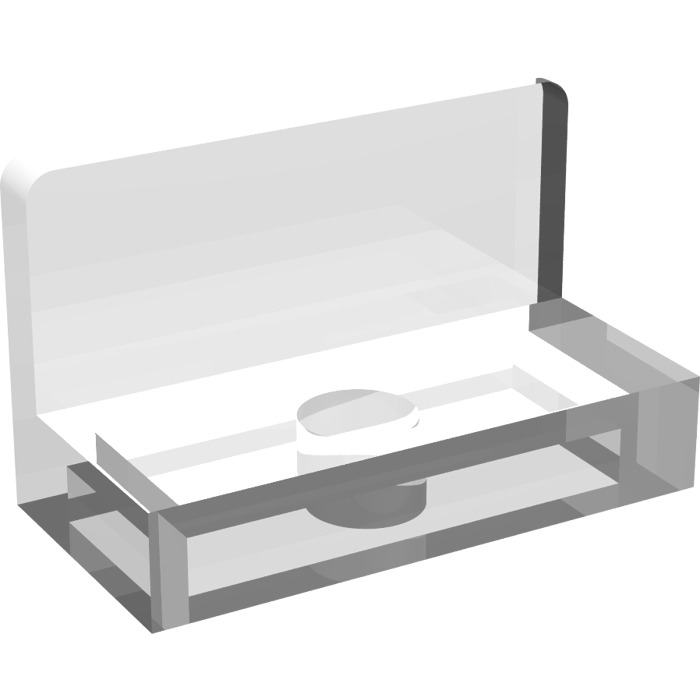 LEGO Transparent Panel 1 x 2 x 1 with Rounded Corners (4865 / 26169 ...