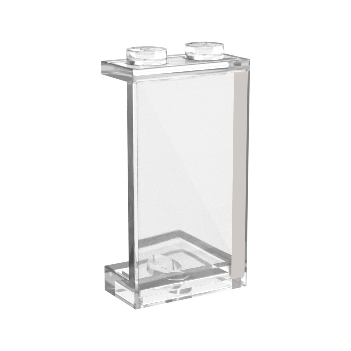 LEGO Transparent Panel 1 x 2 x 3 with White Stripe on Side Sticker with ...
