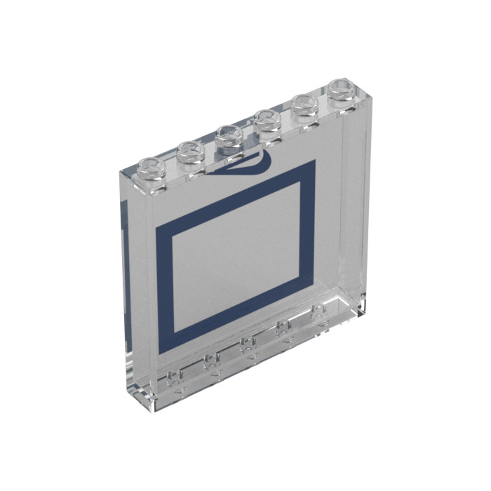 LEGO Transparent Panel 1 x 6 x 5 with Basketball Board and Nike Logo ...