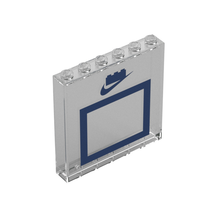 LEGO Transparent Panel 1 x 6 x 5 with Basketball Board and Nike Logo ...