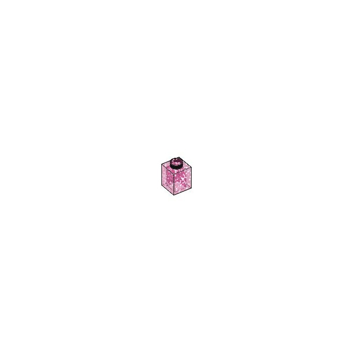 LEGO Transparent Pink Glitter Brick 1 x 1 (3005 / 30071) | Brick Owl ...