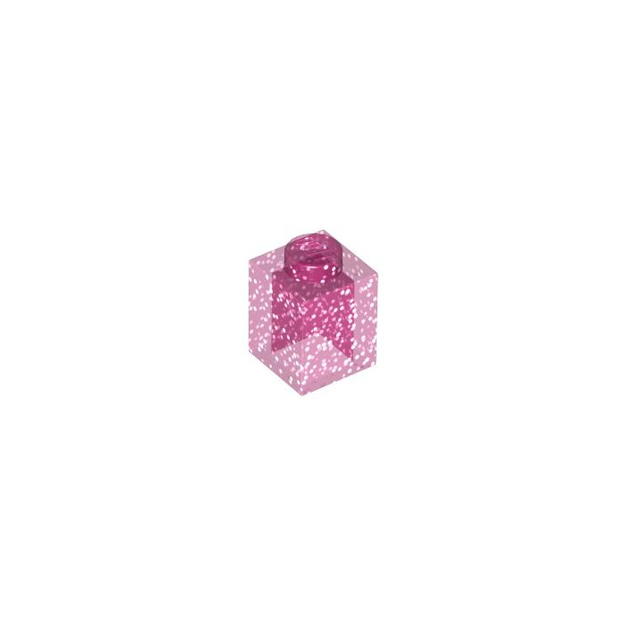 LEGO Transparent Pink Glitter Brick 1 x 1 (3005 / 30071) | Brick Owl