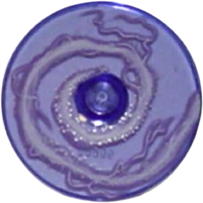 LEGO Transparent Purple Dish 4 x 4 with Electric Swirl (Solid Stud ...