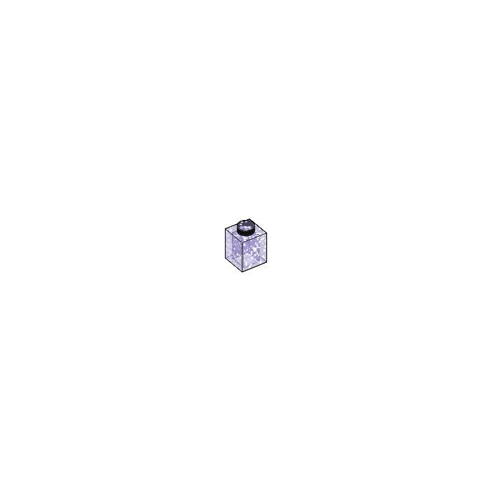 LEGO Transparent Purple Glitter Brick 1 x 1 (3005 / 30071) | Brick Owl ...