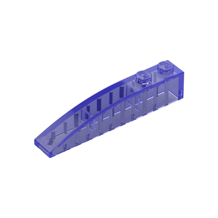 LEGO Transparent Purple Slope 1 x 6 Curved with Studs (41762 / 42022 ...