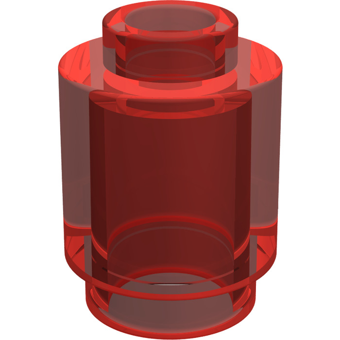 LEGO Transparent Red Brick 1 x 1 Round with Open Stud (3062 / 35390 ...