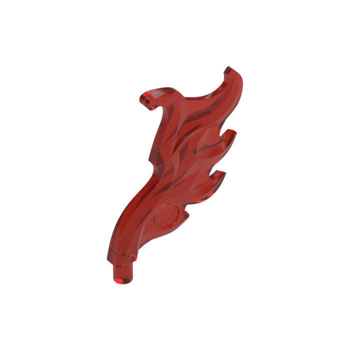 LEGO Transparent Red Fire Wing with Marbled Transparent Yellow (18394 ...