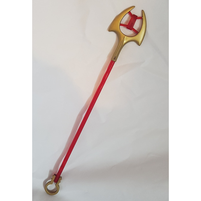 LEGO Transparent Red Galidor Staff with Pearl Gold (42850) | Brick Owl ...