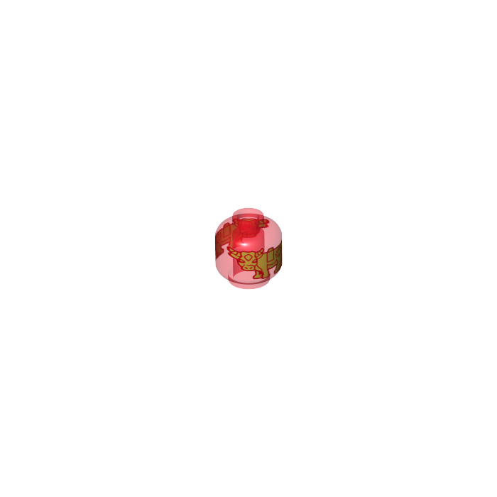 LEGO Transparent Red Head with Golden Ox (3626 / 75429) | Brick Owl