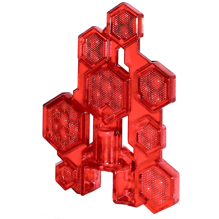 LEGO Transparent Red Large Shield with Hexagons (98566) | Brick Owl ...