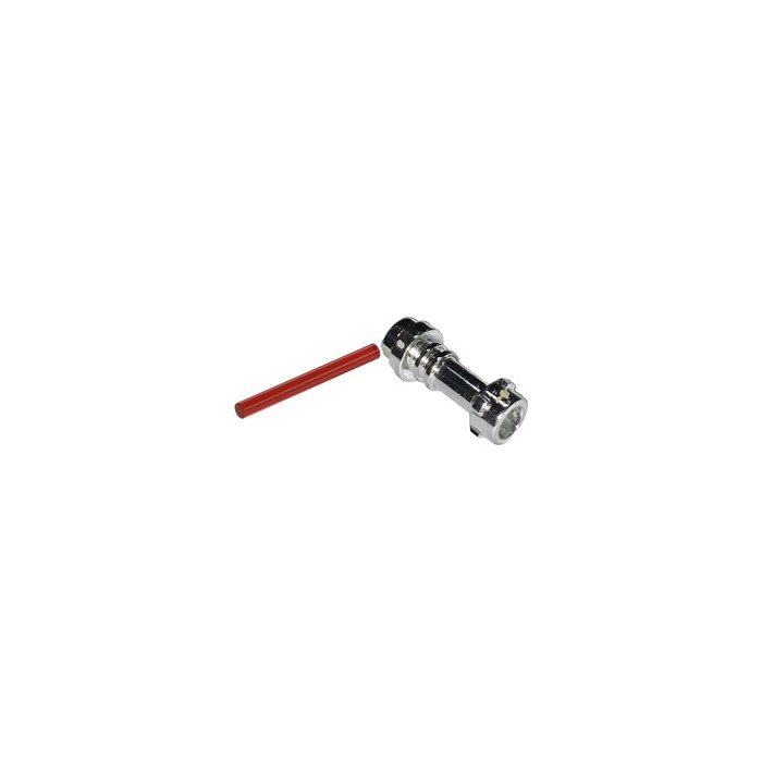 LEGO Transparent Red Lightsaber Bar with Chrome Silver Straight Hilt ...