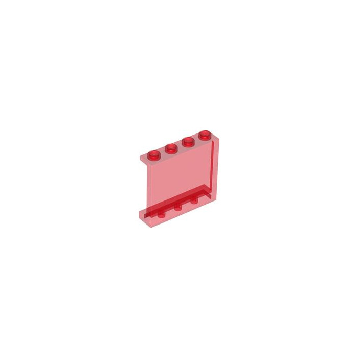 LEGO Transparent Red Panel 1 x 4 x 3 with Side Supports (35323 / 60581 ...
