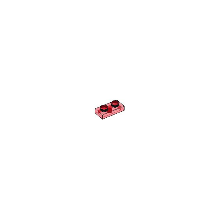 LEGO Transparent Red Plate 1 x 2 (3023 / 28653) | Brick Owl - LEGO ...