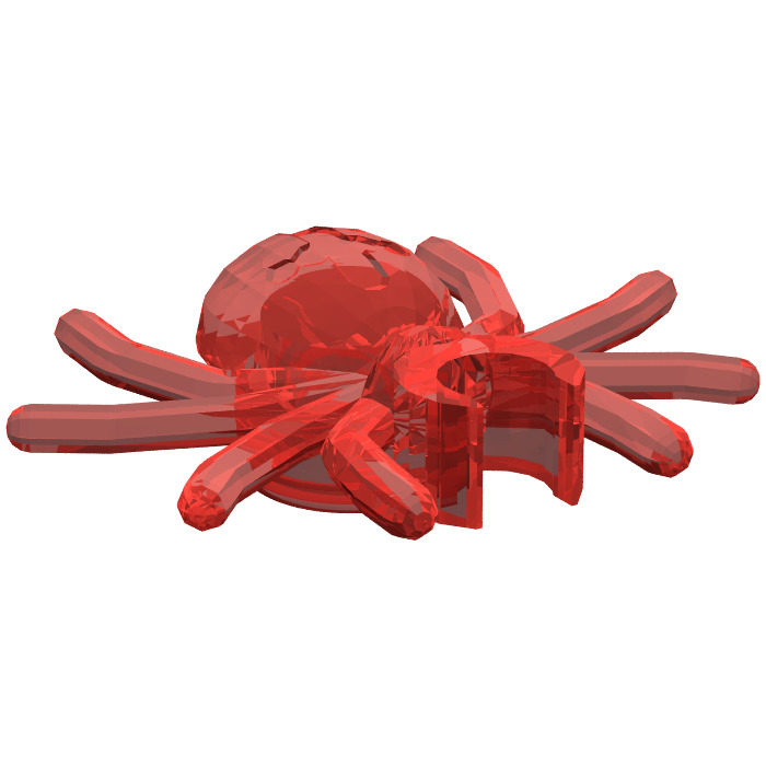 LEGO Transparent Red Spider with Clip (30238) | Brick Owl - LEGO ...