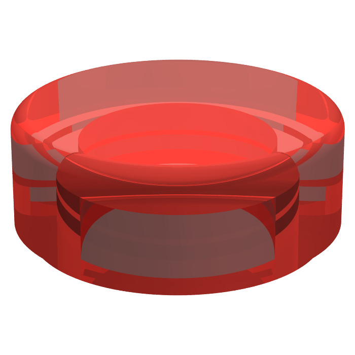 LEGO Transparent Red Tile 1 x 1 Round (35381 / 98138) | Brick Owl ...