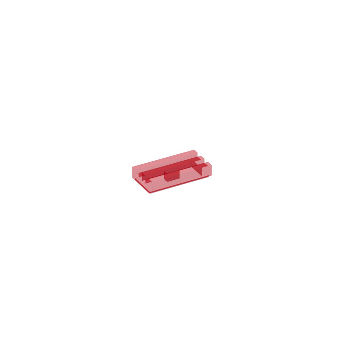LEGO Transparent Red Tile 1 x 2 Grille (with Bottom Groove) (2412 / ...